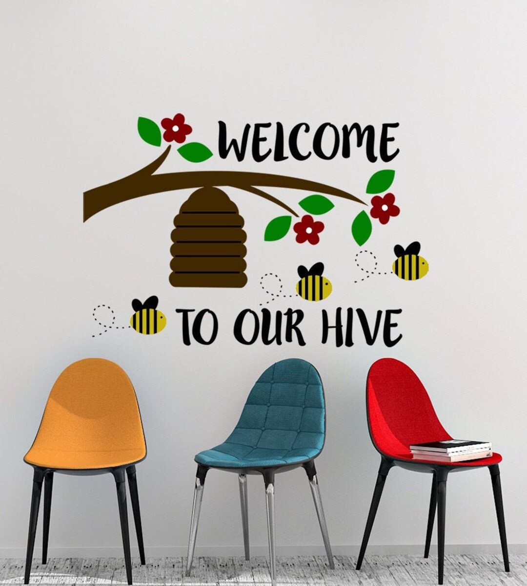 Elementary Classroom Decor, Welcome to Our Hive Wall Decal, Bee Hive ...