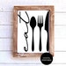 Cutlery Printable, Silverware Sign, Kitchen Digital Printable, Eat Wall ...