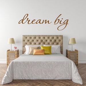 Dream Big Wall Decal, Dream Big Vinyl Decal, Dream Big Decal, Classroom ...