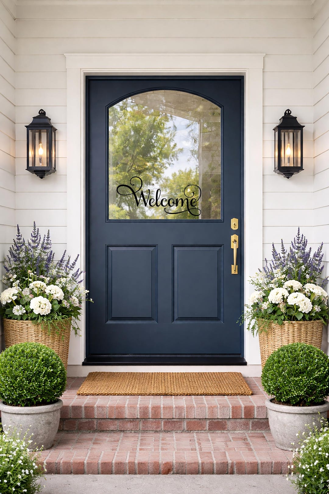 Welcome Vinyl Decal, Swirly Script Door Sign, Office Entrance, Business ...