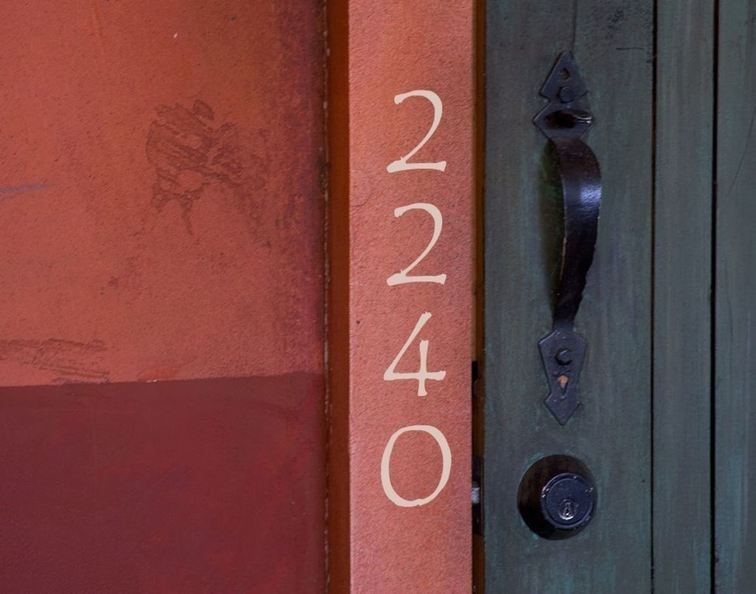 Custom Made Vertical Vinyl Decal Numbers, House Numbers, Mailbox ...