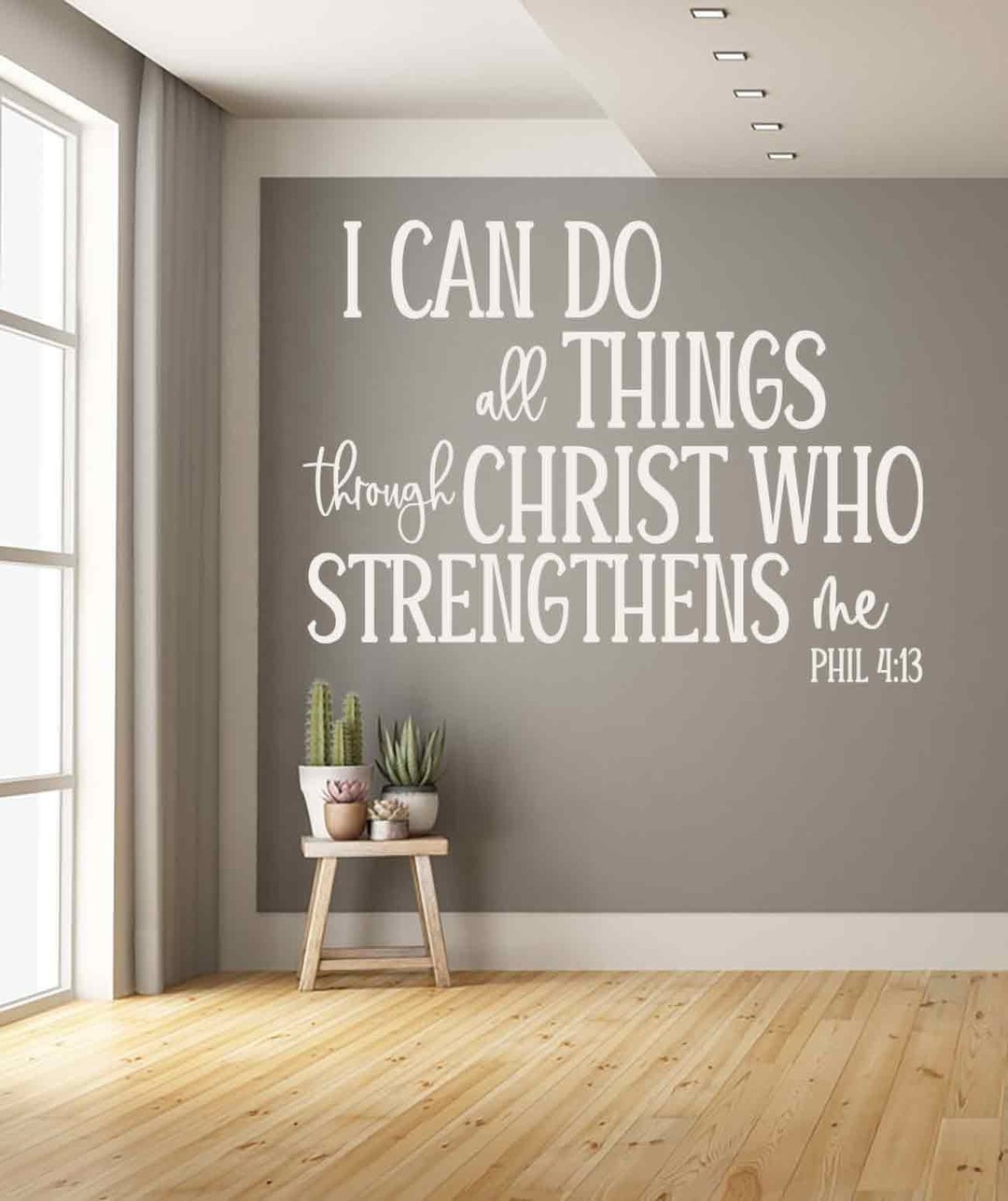 Bible Scripture Vinyl Wall Decal I Can Do All Things Through - Etsy