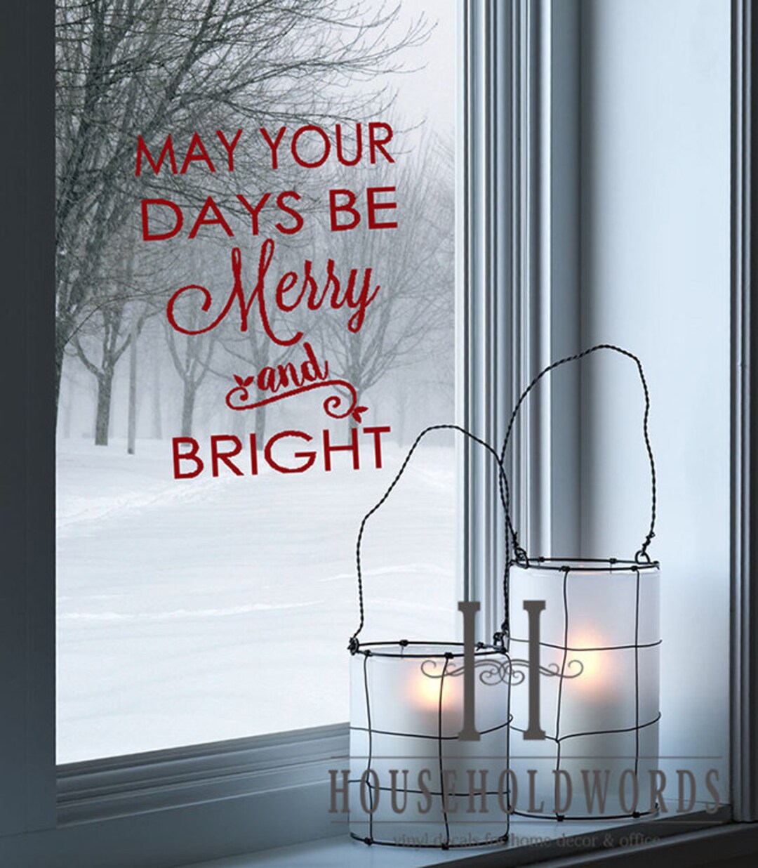May Your Days Be Merry and Bright Vinyl Wall Decals, Window Decals ...