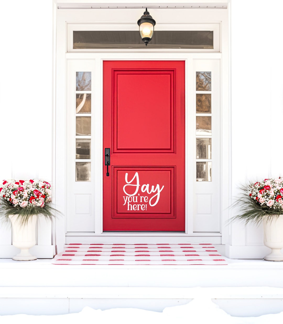 Yay You're Here Welcome Y'all Door Decal, Welcome Door Sticker, Welcome ...