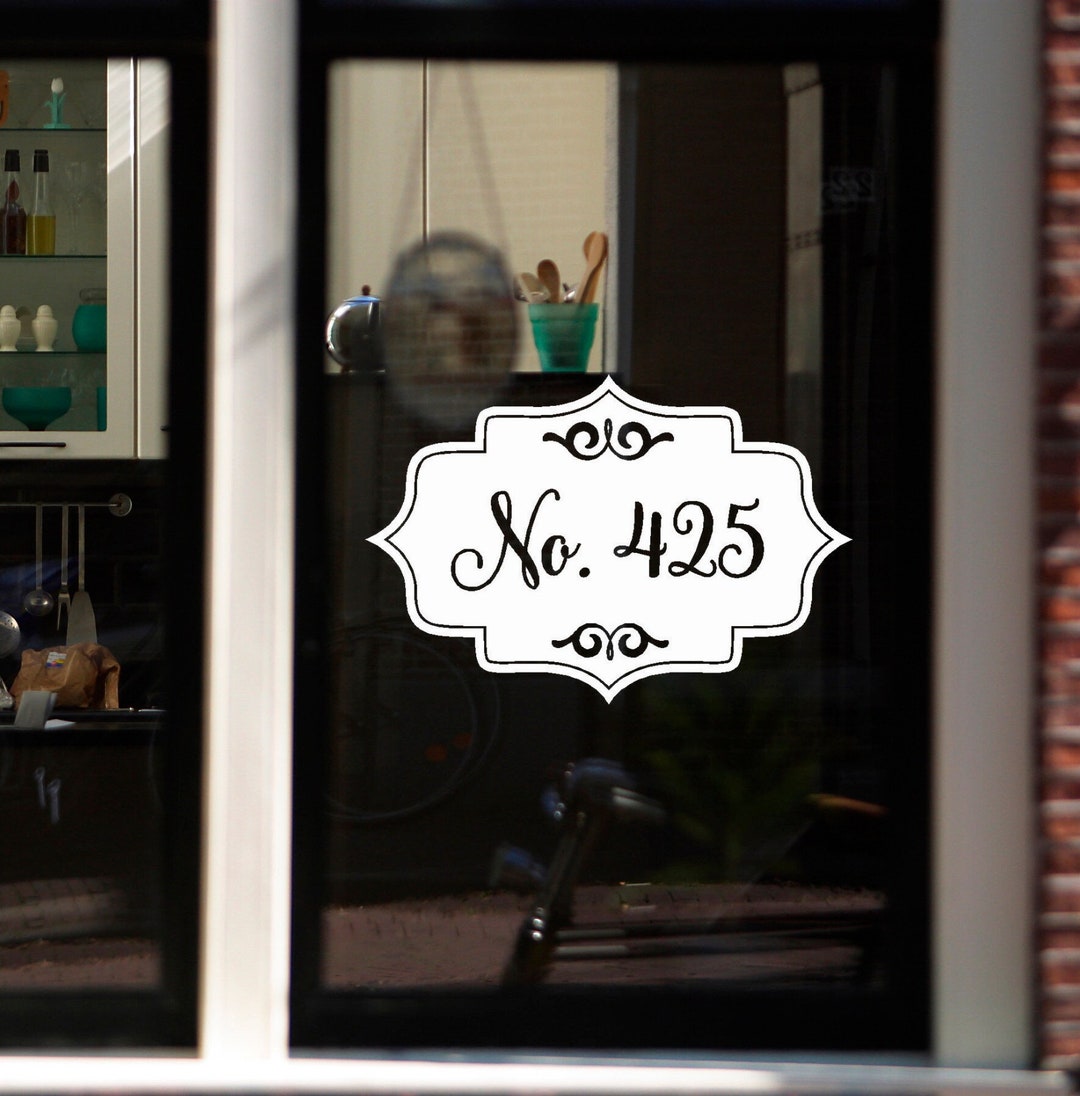 House Number Decal, Office Address Decal, Business Address Decal, Glass ...