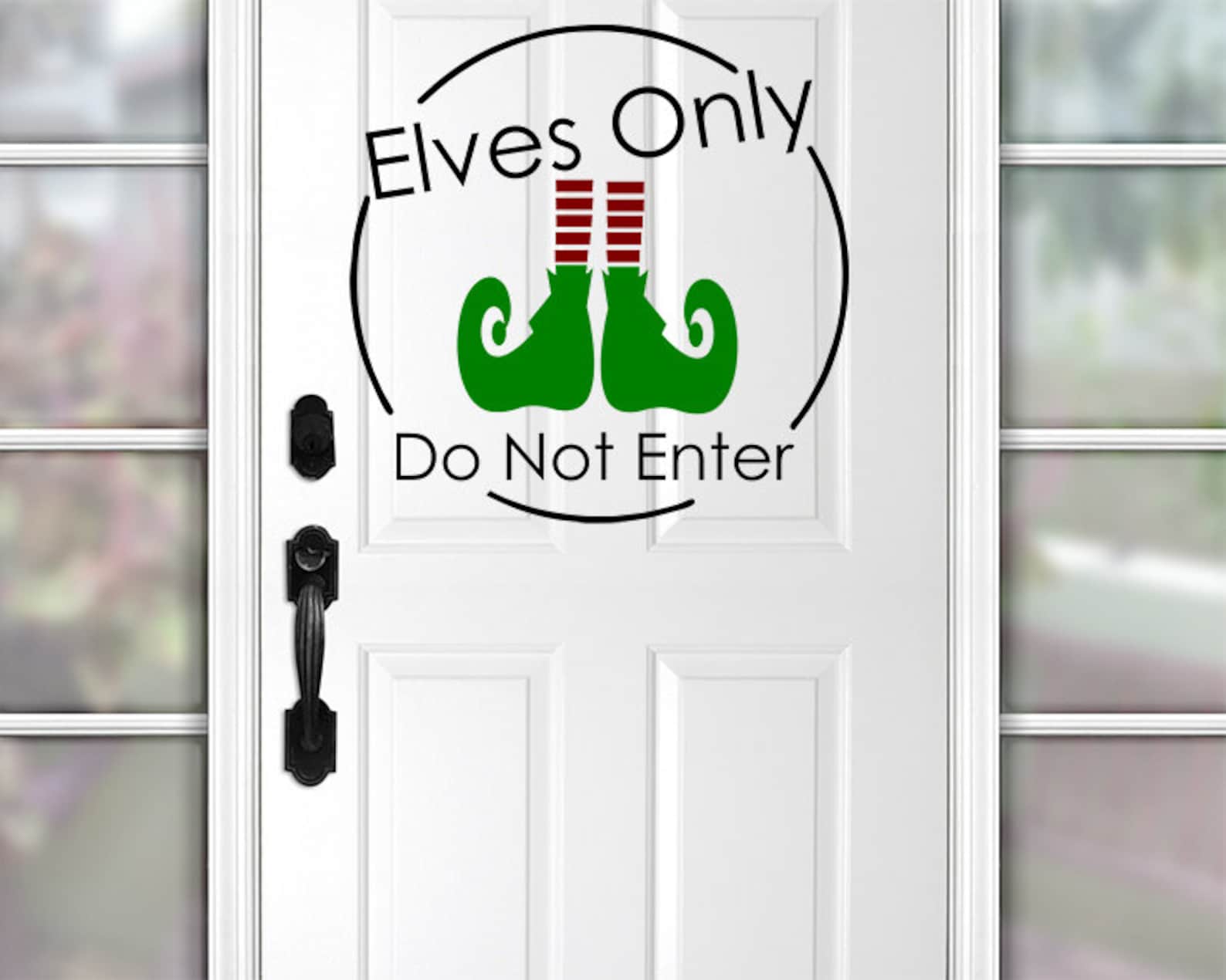 ELF Christmas Decal Elves Only Sign Do Not Enter Sign VINYL | Etsy