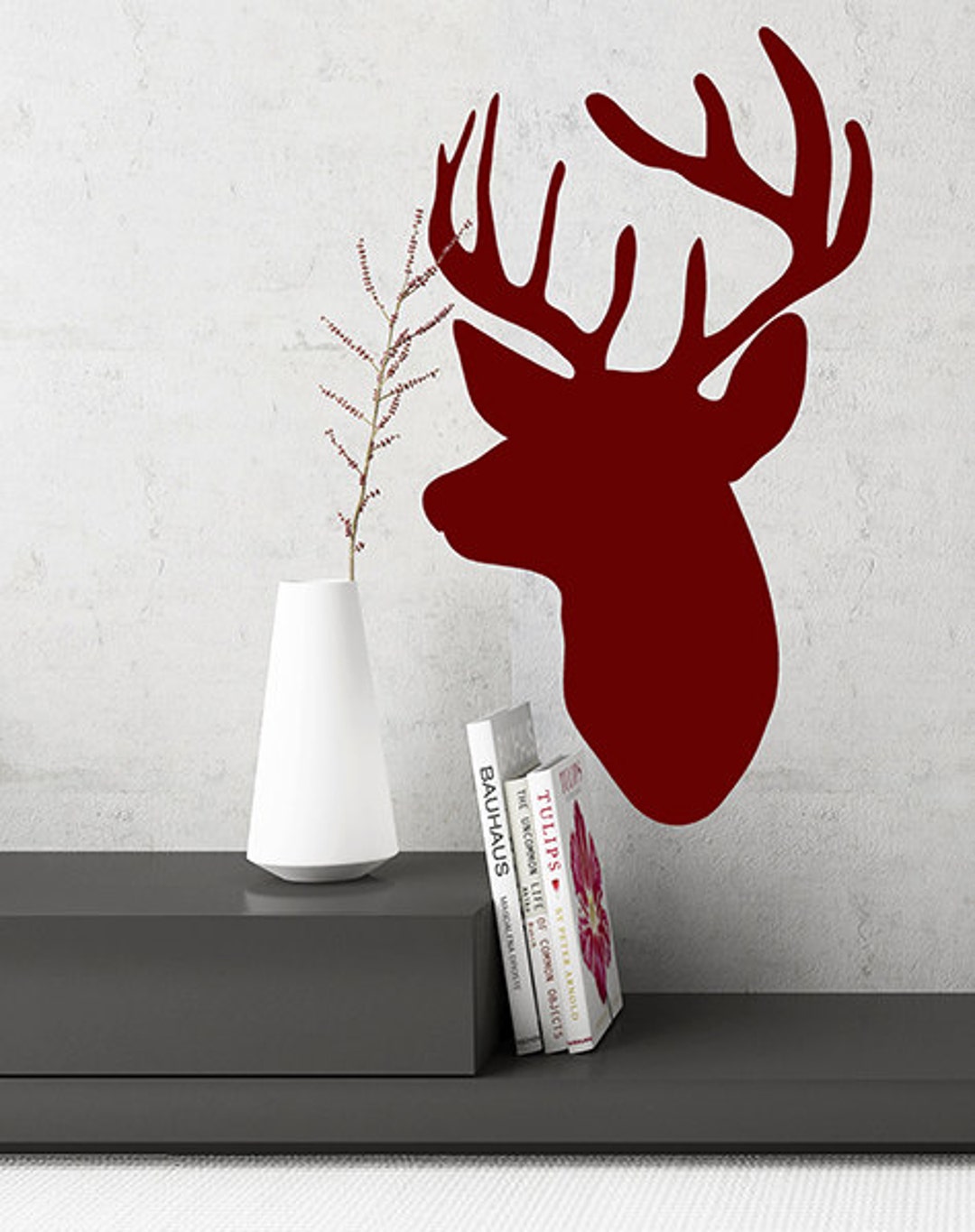 Deer Decals for Walls, Deer Decal, Deer Head Vinyl Decal, Hunting ...