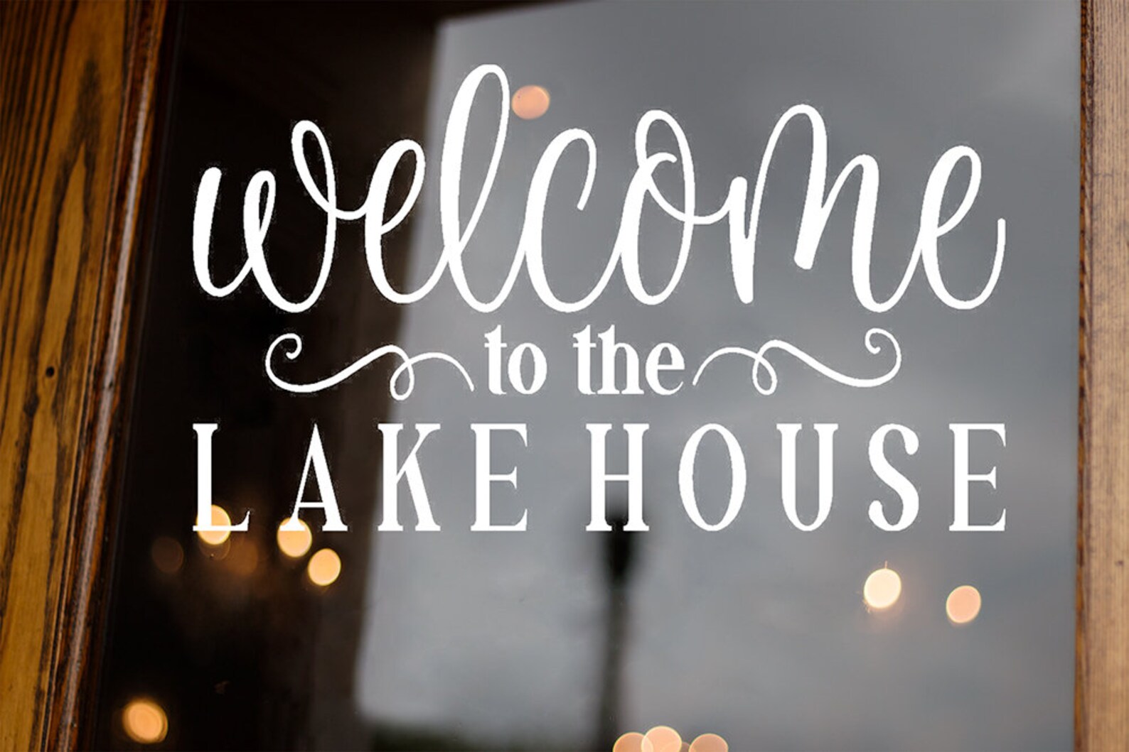 Welcome to the Lake House Vinyl Decal, Noodle Board Decal, Airbnb Stove ...
