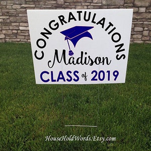 Graduation Yard Sign, Graduation Party Sign, Corrugated Yard Sign ...