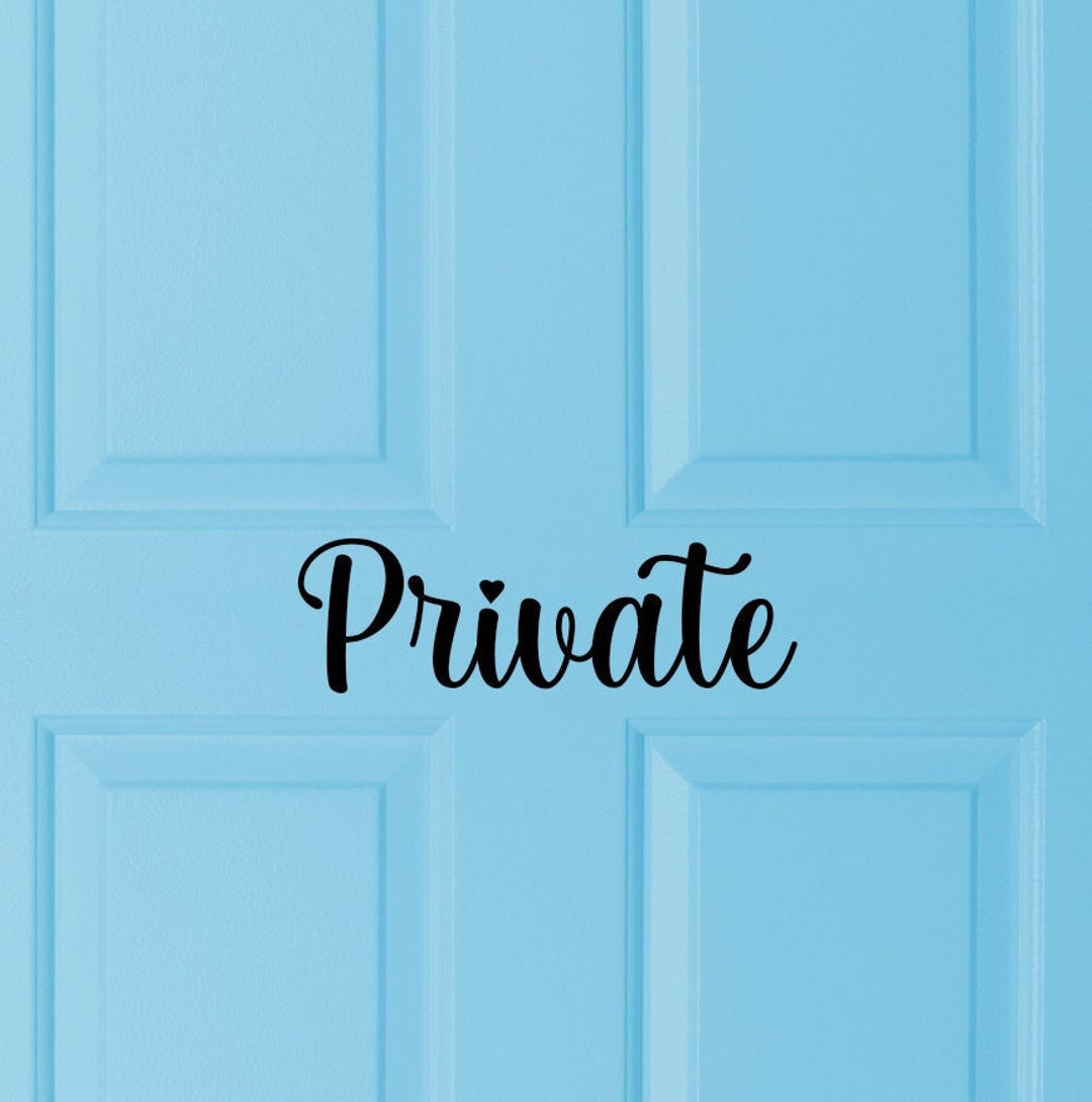 Private Decal for Doors, Private Sign, Office Vinyl Decal, Business ...
