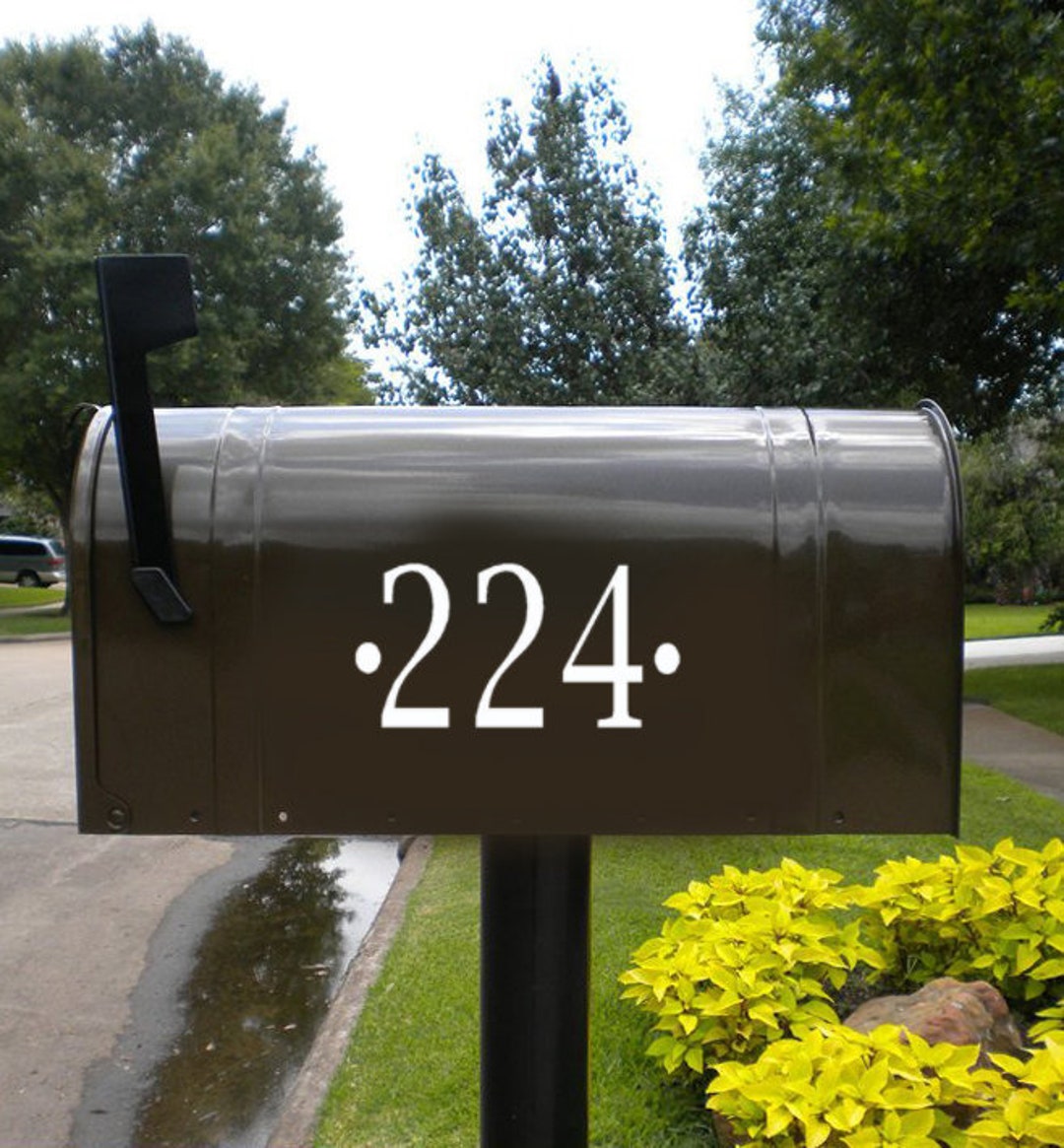 Mailbox Numbers, Mail Box Stickers, Mailbox Vinyl Decal Stickers, House ...