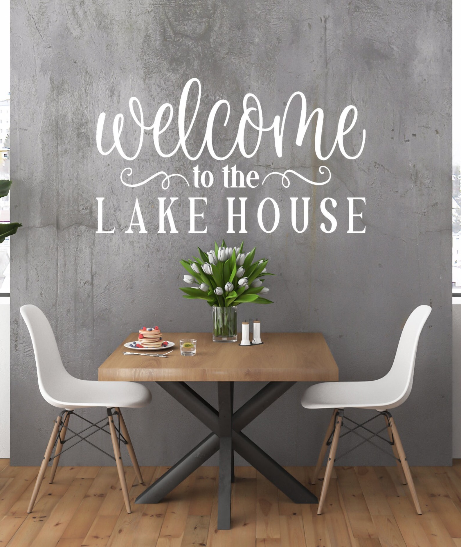 Welcome to the Lake House Vinyl Decal, Noodle Board Decal, Airbnb Stove ...