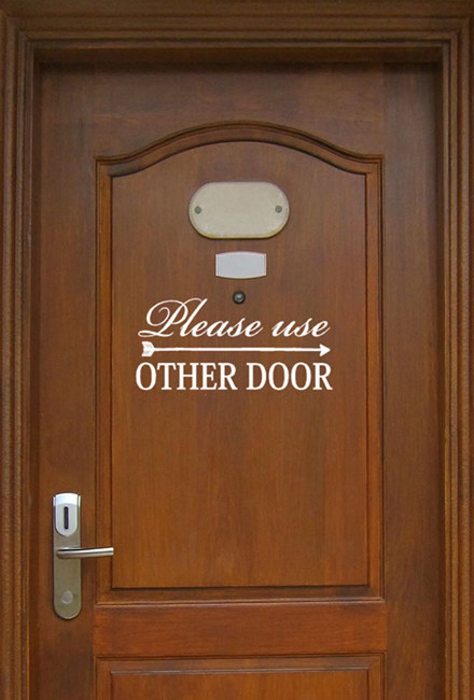 Please Use Other Door Vinyl Decal, Directional Arrow Sign - Etsy