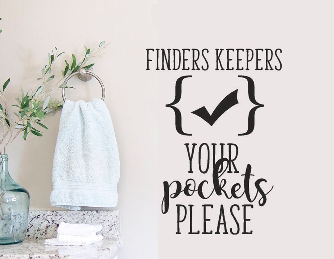 Cute Laundry Room Vinyl Wall Word Decal Sticker Check Your Pockets ...