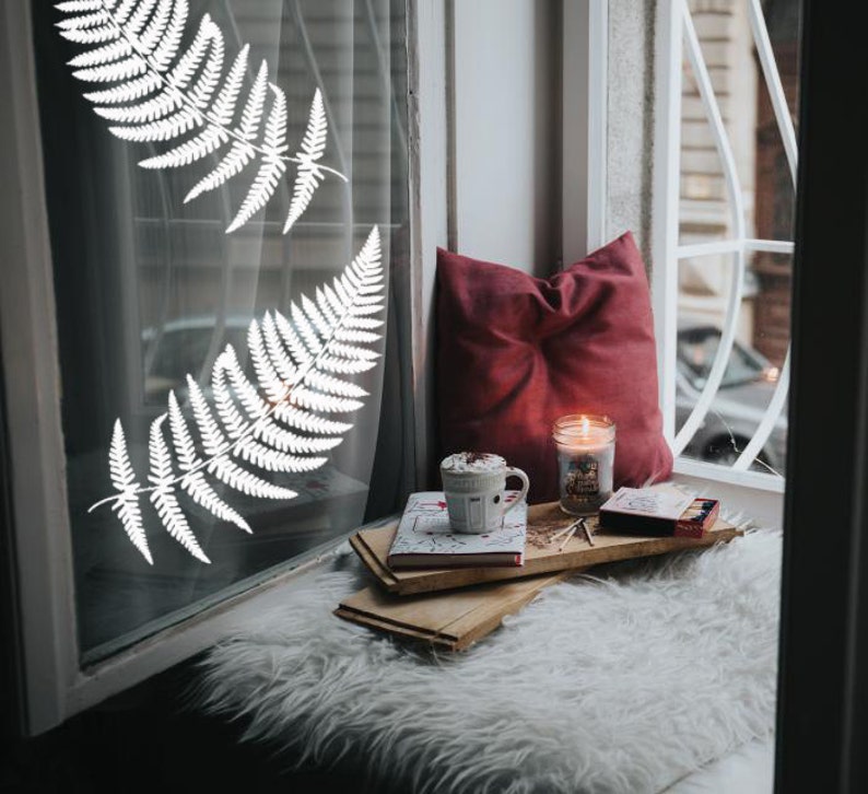 Fern Wall Decal Large Leaf Decals Vinyl Wall Decal Leaves - Etsy