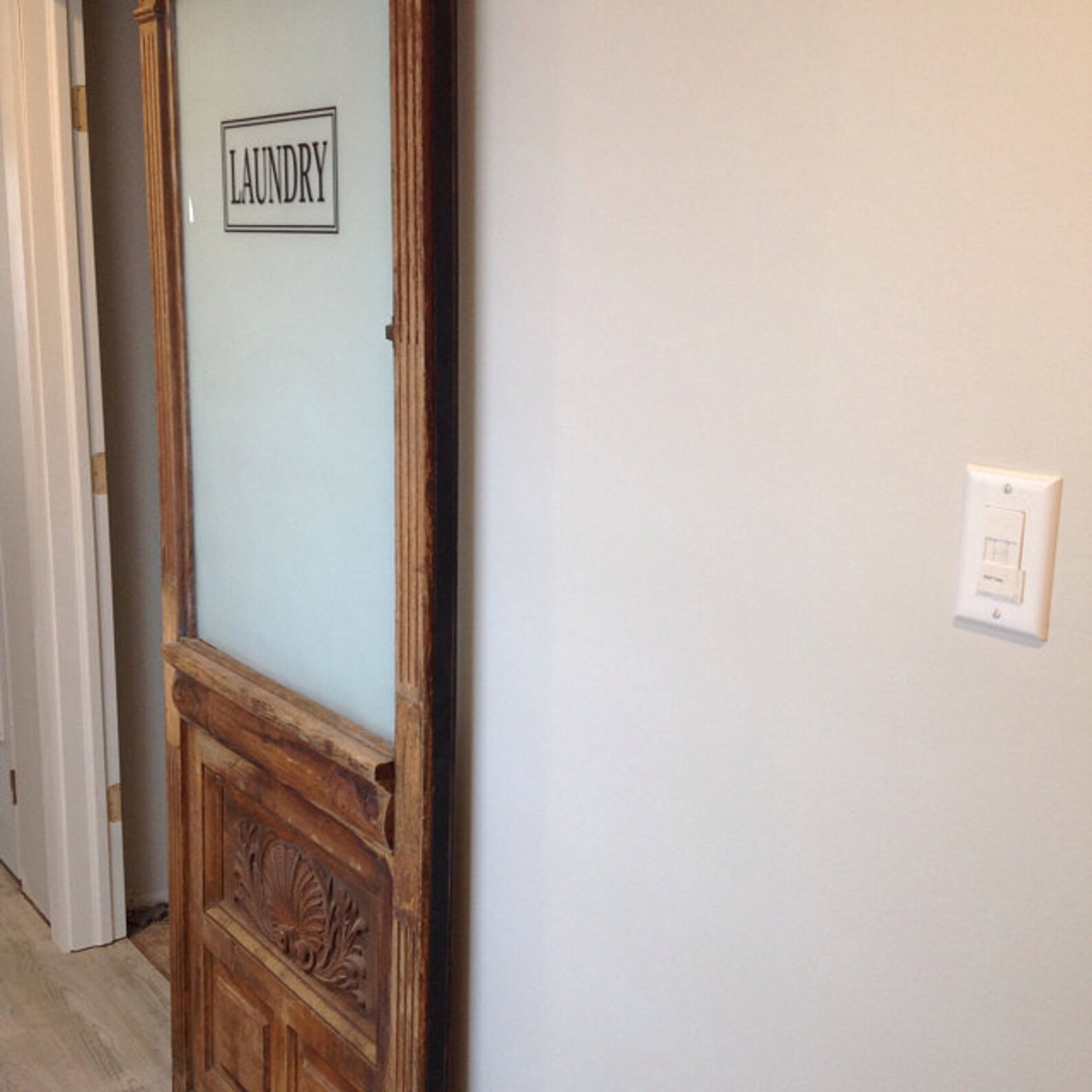 Laundry Decor Rectangle Border Laundry Word Glass Door - Etsy