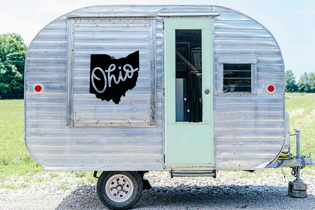 Ohio Vinyl Decal, Camper Decals, Ohio State Vinyl Decal Vehicle Window ...