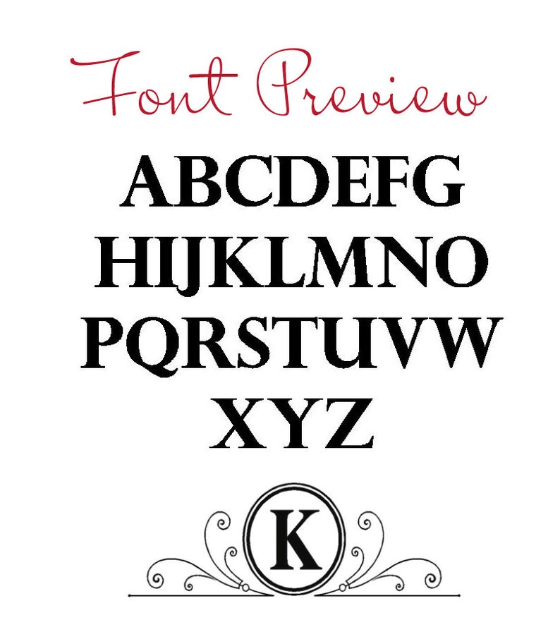 Vinyl Decal Monogram Letter With Scrolls Front Door Decor, Mailbox ...