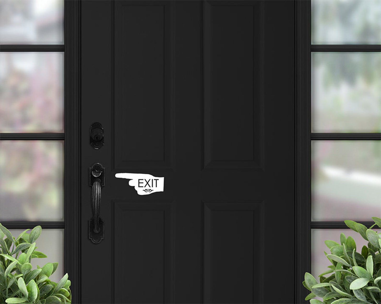 Exit Decal Pointing Finger Exit Office Door Sticker Office - Etsy