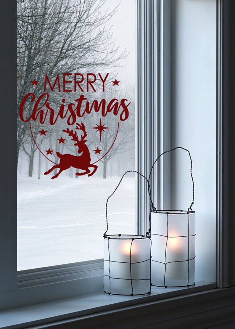 Christmas Decal, Merry Christmas Decal, Christmas Door Decal, Merry ...