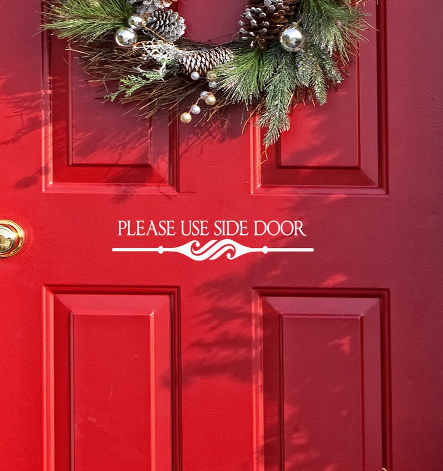 Use Side Door Vinyl Decal, Directional Sign (3x12) - Etsy