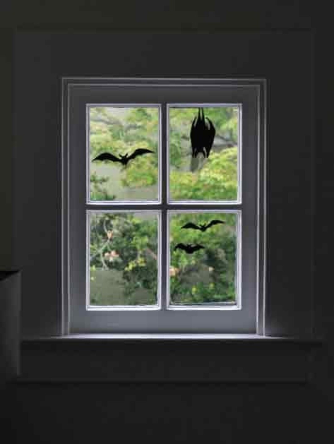 Halloween Flying Bats Window Decal Set of 10, Garage Door Decals ...