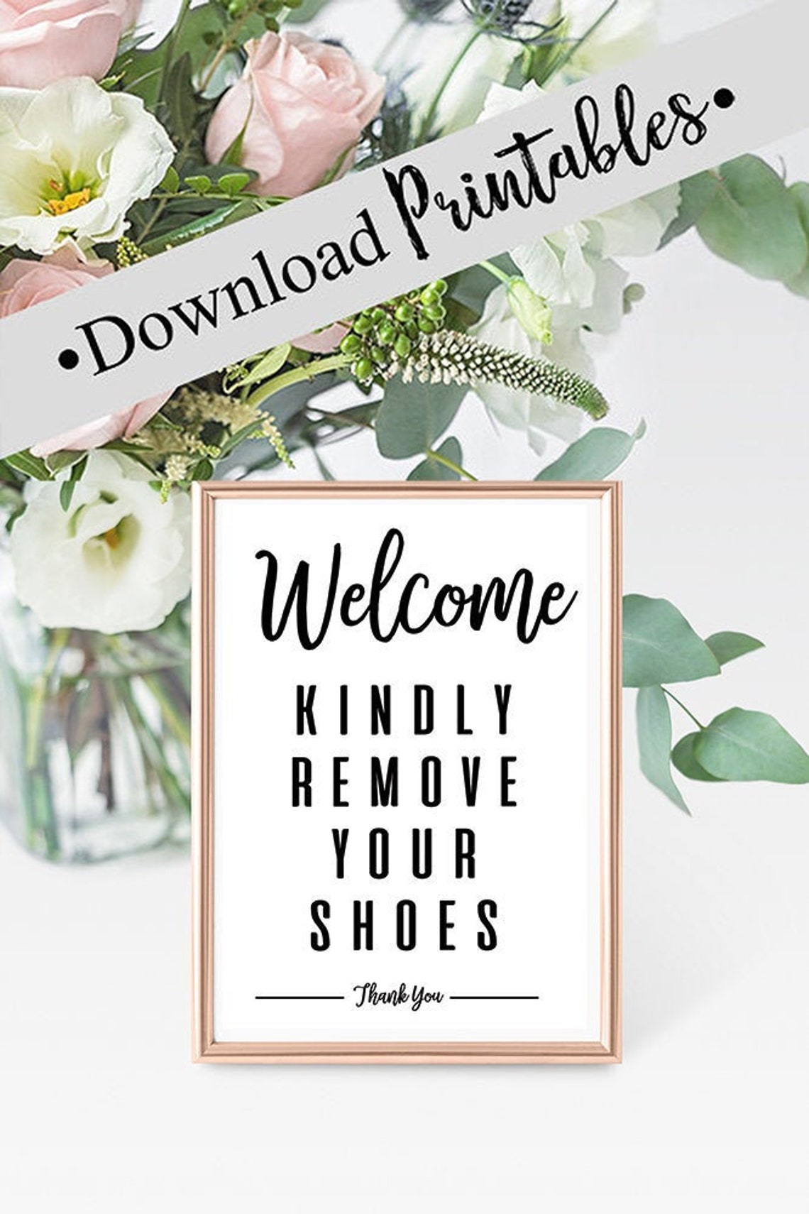 Remove Shoes Digital Download Printable Sign Welcome Thank - Etsy
