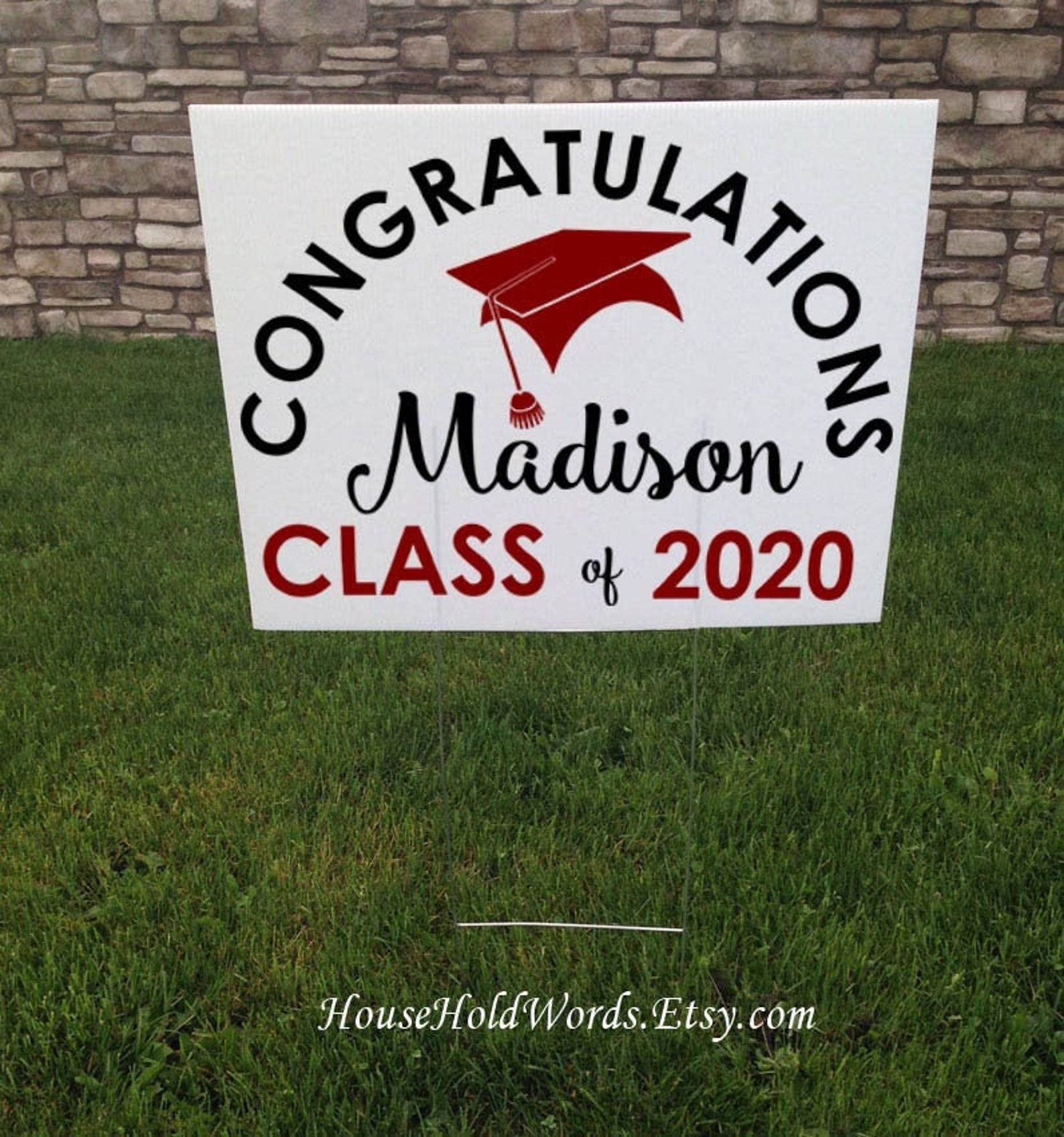 Graduation Yard Sign Graduation Party Sign Corrugated Yard - Etsy