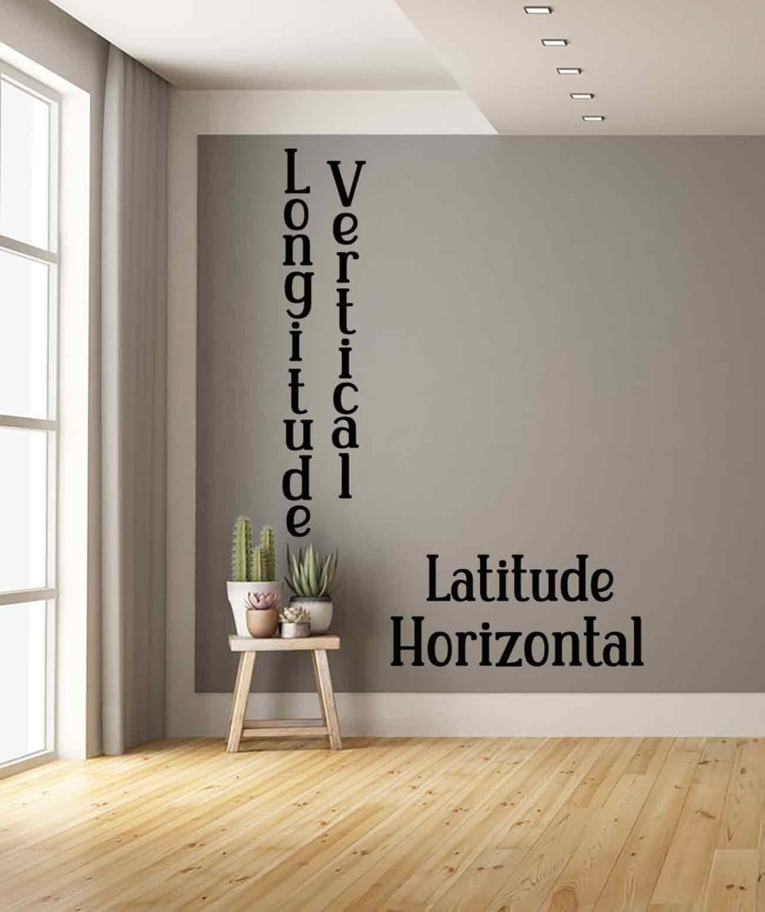 Classroom Wall Decals, Horizontal Vertical Latitude Longitude, Teachers ...