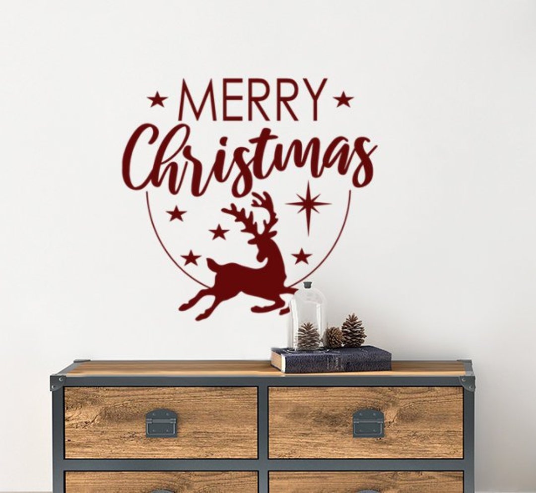 Christmas Decal, Merry Christmas Decal, Christmas Door Decal, Merry ...