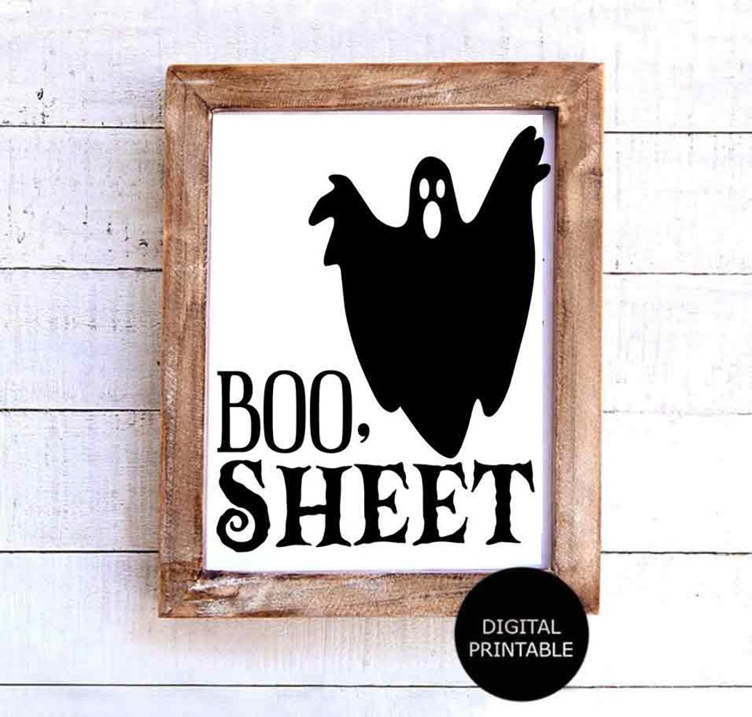 Funny Ghost Halloween Printable, BOO Sheet Humor (JPG Files) - Etsy
