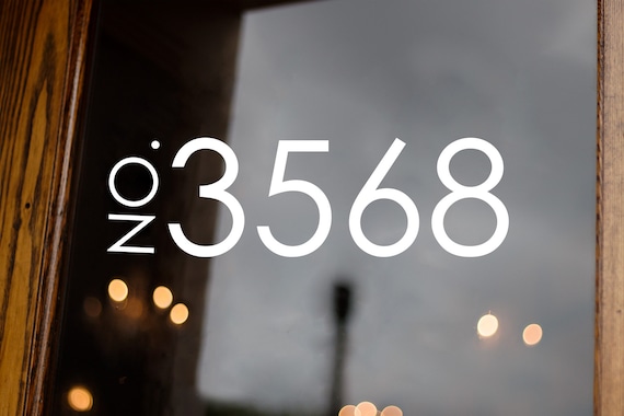 House Number Vinyl Decal Sticker Glass Window Decal Door - Etsy