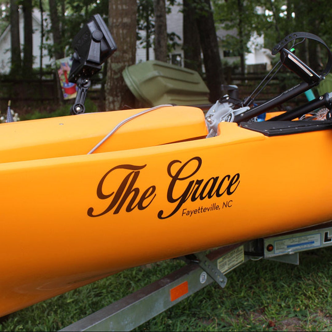 Custom Boat Name Decal Sticker With Port of Call City and State, Boat ...