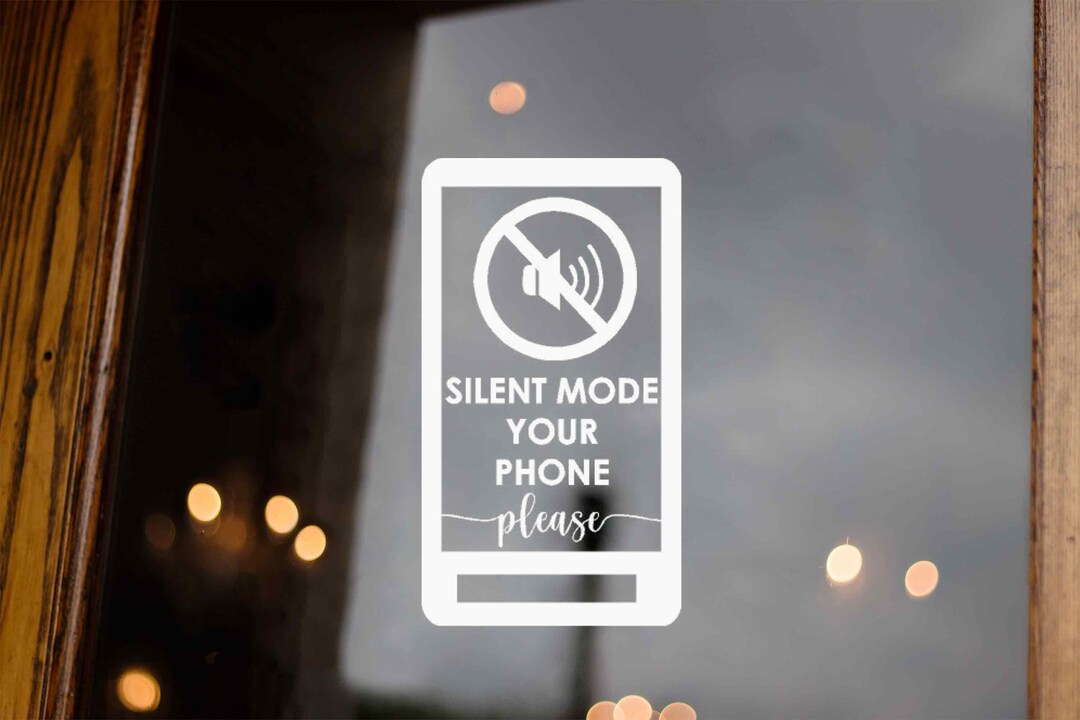 Please Silent Your Phone Vinyl Decal for Doors, Windows, Classroom Wall ...