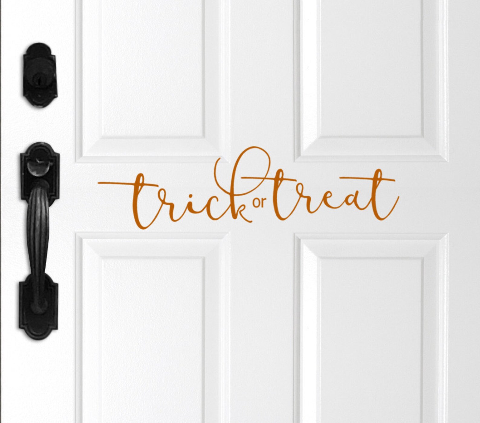 Trick or Treat Halloween Door Decal, Front Porch Decor - Etsy