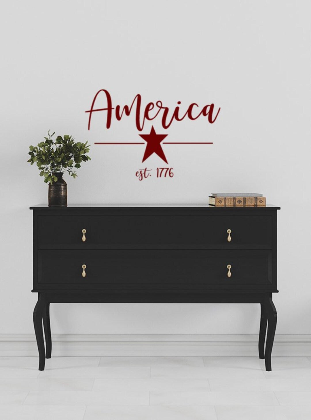 America Decal, 1776 Decor, Americana Vinyl Decal, Patriotic Decor ...