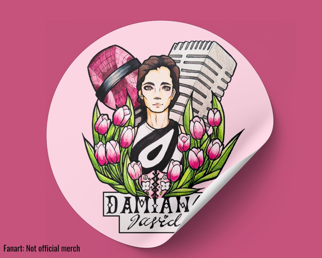 Måneskin Sticker Damiano David Fanart Digital Download Print at Home - Etsy