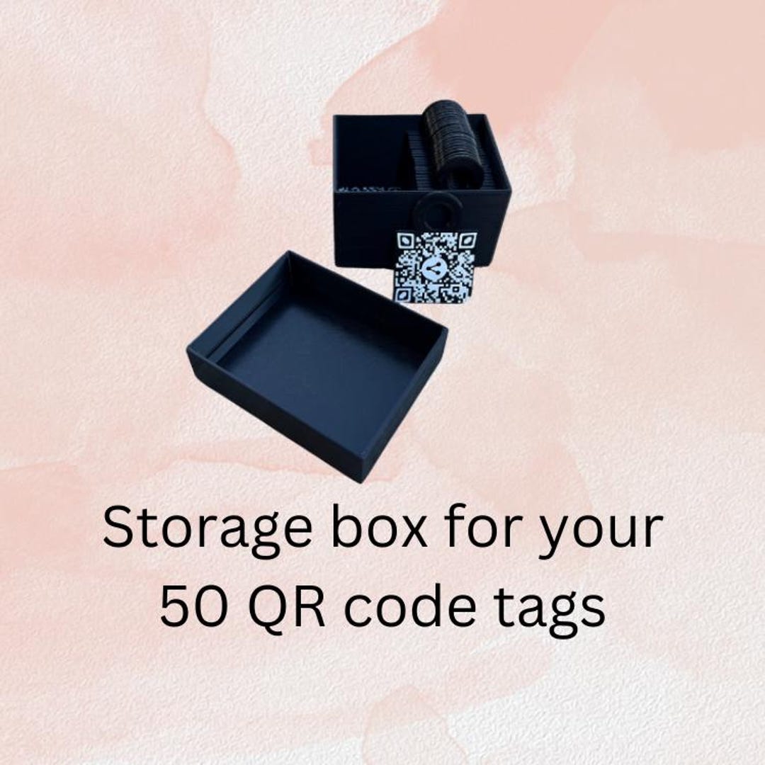 3D Printed QR Code Tag Storage Box - Holds 50 Tags - Etsy Australia