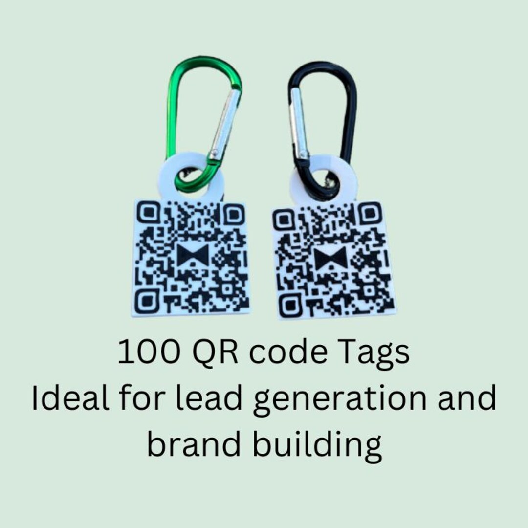 100 Custom QR Code Business Tags: 3D Printed Referral Tags - Etsy