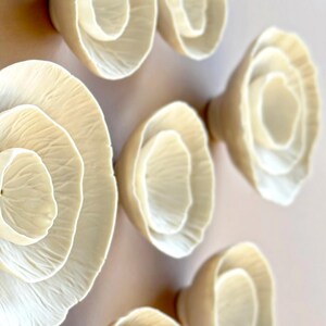 Flora - Large 3D Porcelain Abstract Flower Textured Wall Art Ceramic ...