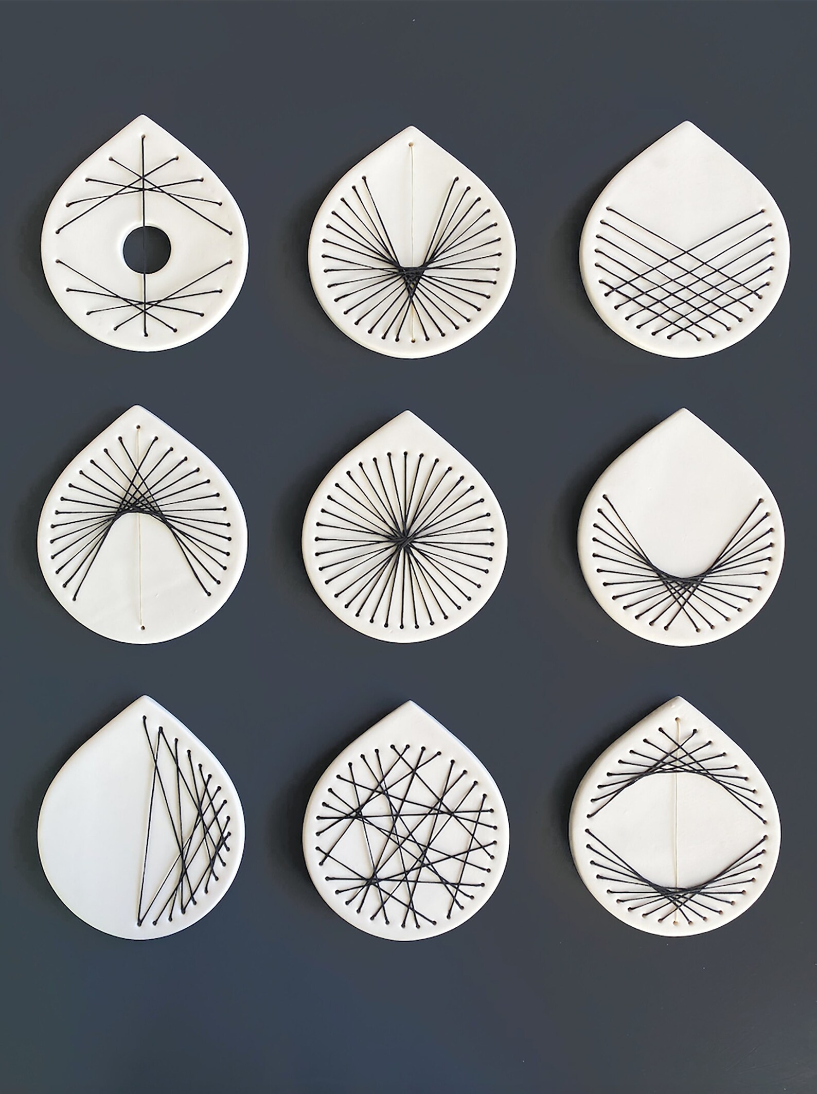 Original Abstract Wall Art Sculpture Unique Set of 9 Hand - Etsy