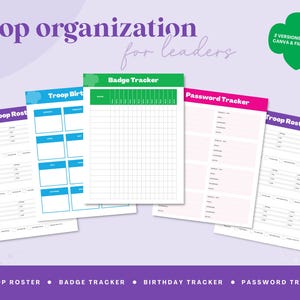 Girl Scout Planner | 8.5 X 11 | Printable | Troop Leader | GS ...