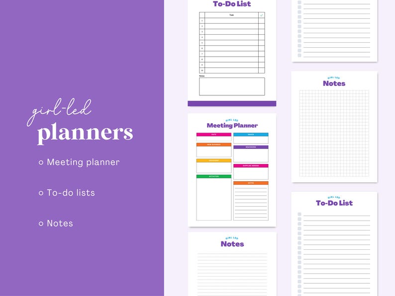 Girl Scout Planner | 8.5 X 11 | Printable | Troop Leader | GS ...
