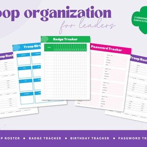 Girl Scout Planner 8.5 X 11 Printable Troop Leader GS Organization ...