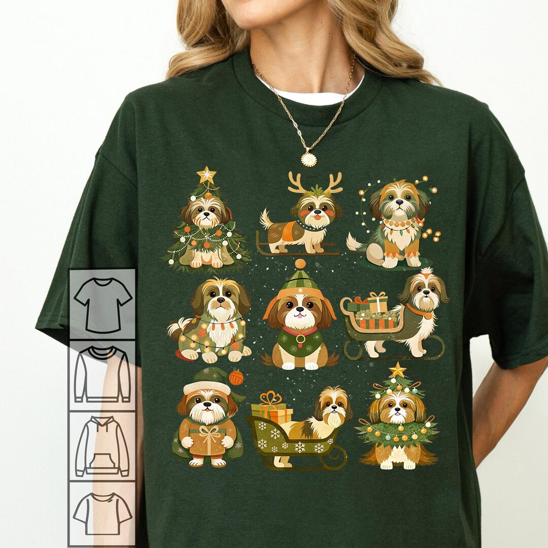 Shih Tzu Christmas Sweater Shih Tzu Xmas Tshirt Pet Animal Dog Gift for ...