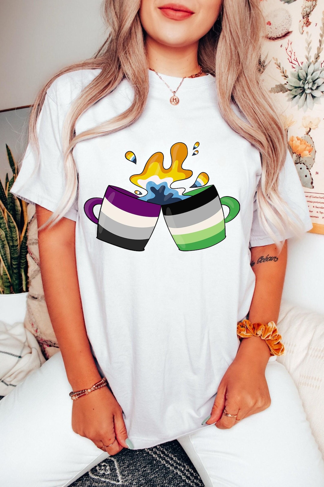 Asexual Aroace Unisex Subtle Pride Ribcage T-shirt Aro Ace Flag Shirt ...