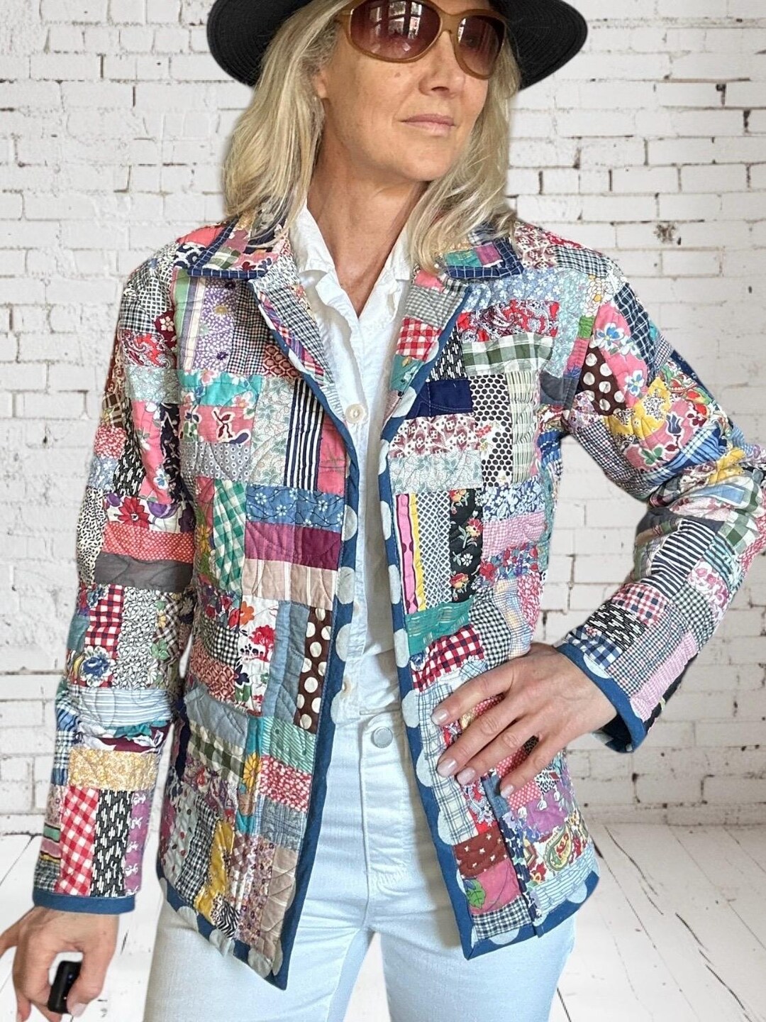 NEW STYLE Vintage Quilted Market Jacket, "rail Fence", Quilt Coats for ...