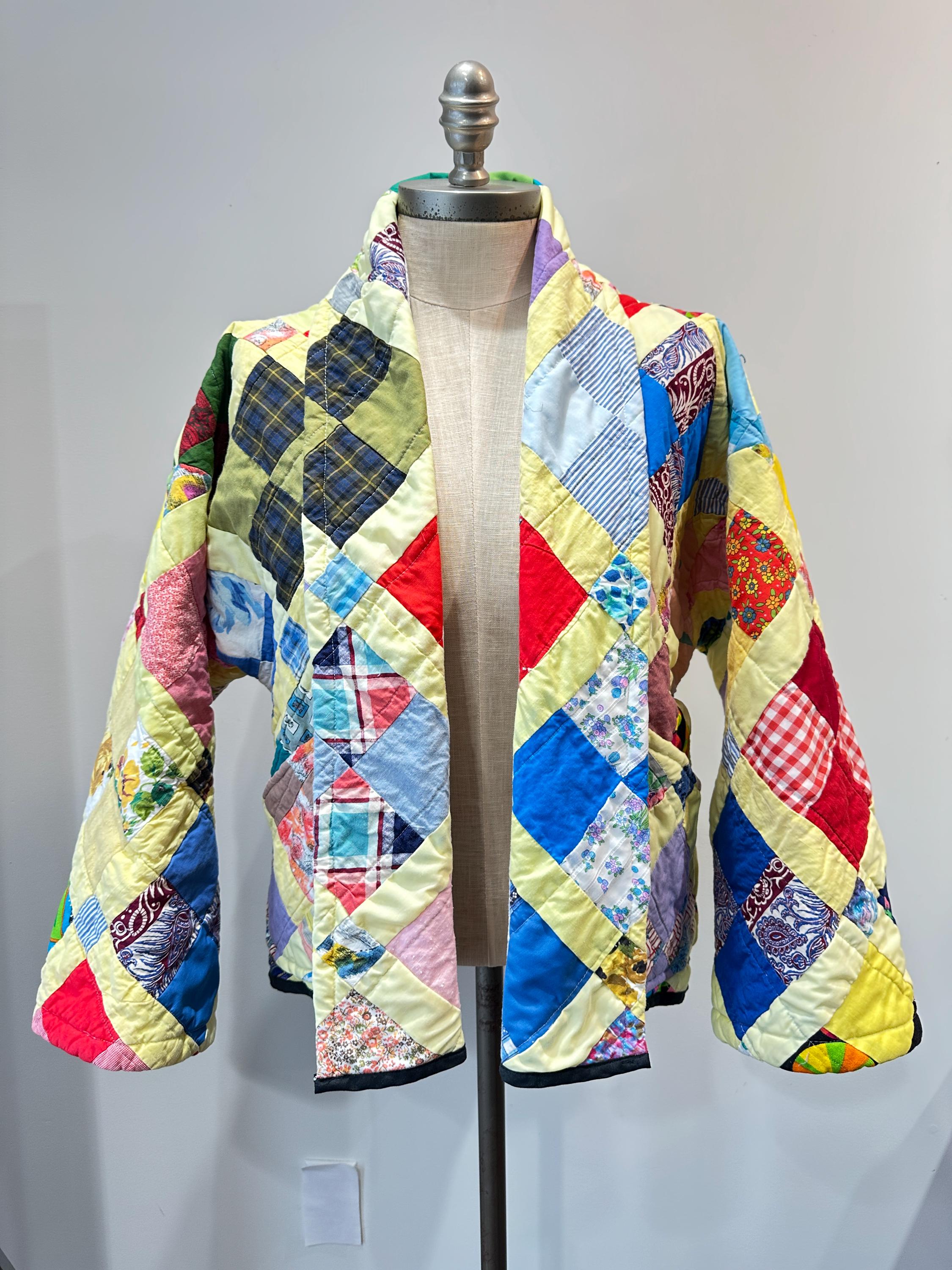 Vintage Quilted Jacket, "color Me", Quilt Coats for Women, Ooak, 0ne ...