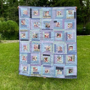Modern Quilt around the Lilac Block Quilt Ready to Ship - Etsy