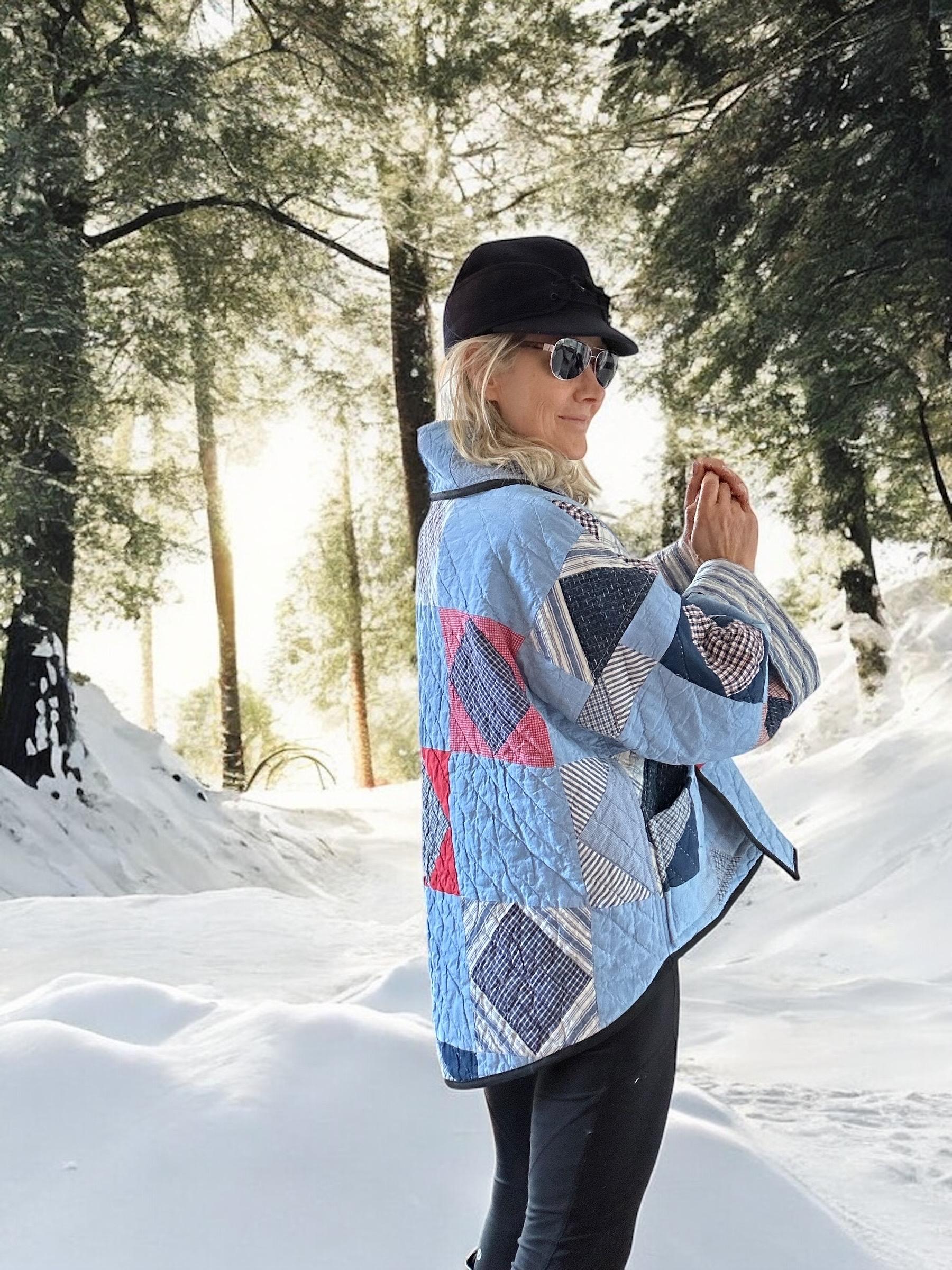 Vintage Quilted Jacket, all Squared Up, Quilt Coats for Women ...